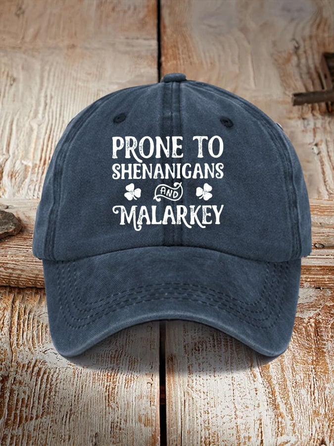 Prone To Shenanigans And Malarkey St. Patrick's Day Sun Hat