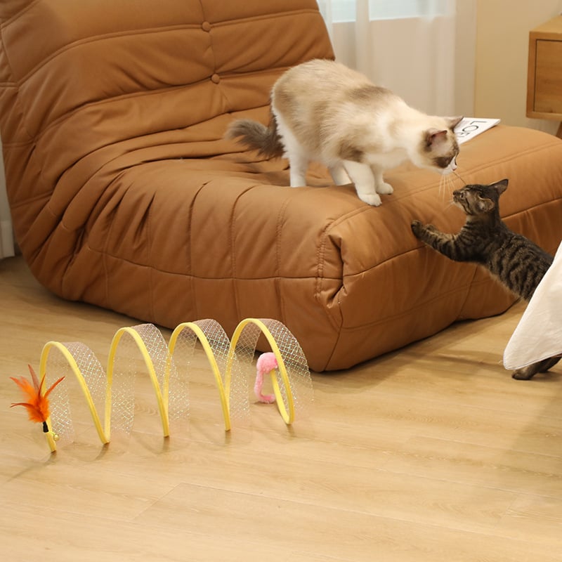 🔥Hot Sale-48% OFF🔥Foldable Channel Self-Stimulating Cat Toy🐱😍