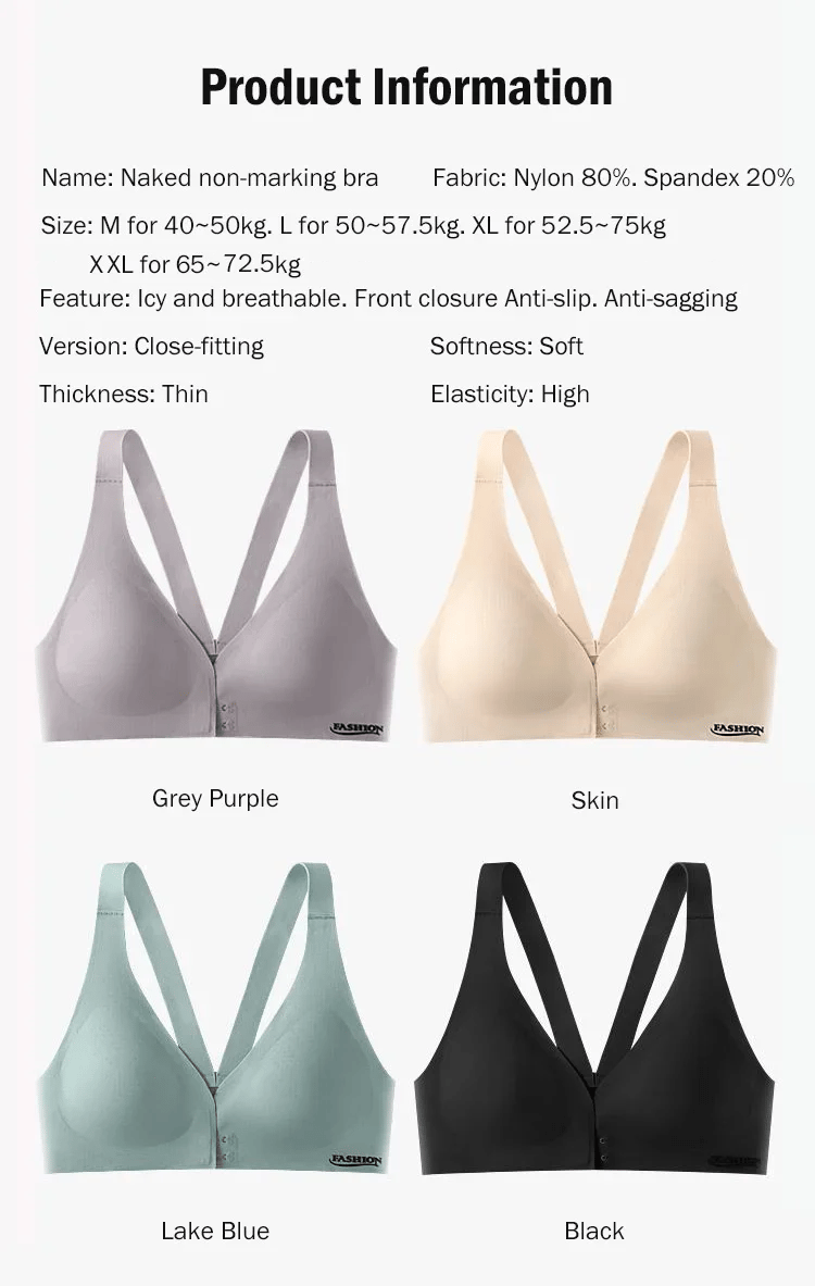 Gathering and supporting front buckle bra – Pumaloves