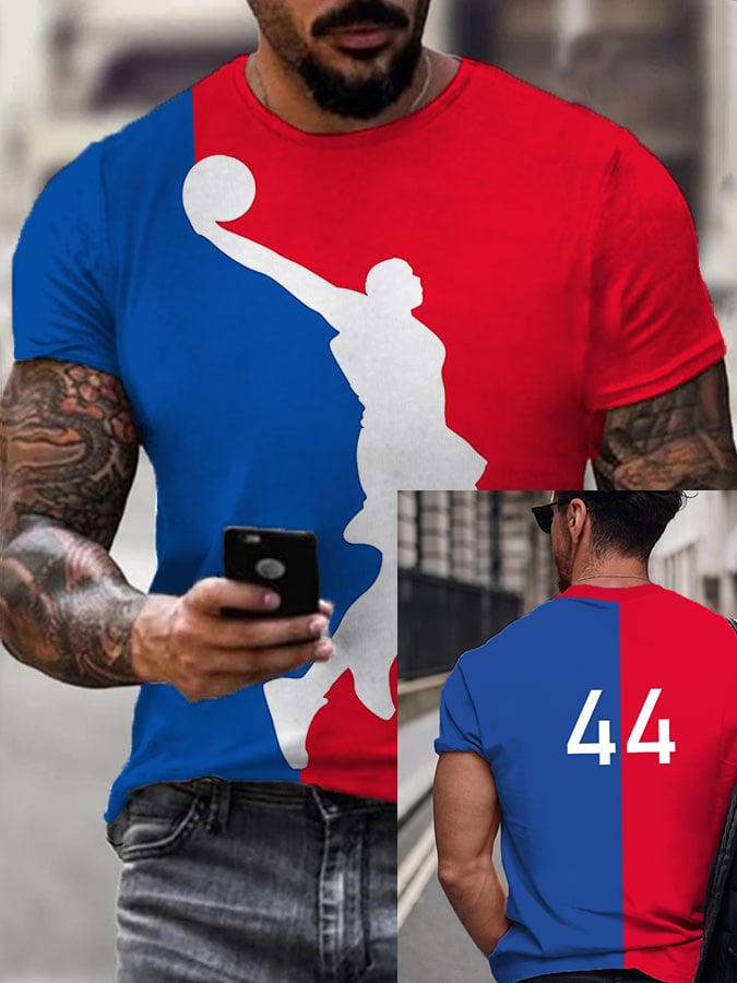 Men's Basketball LOGO MAN No. 44 Commemorative T-shirt