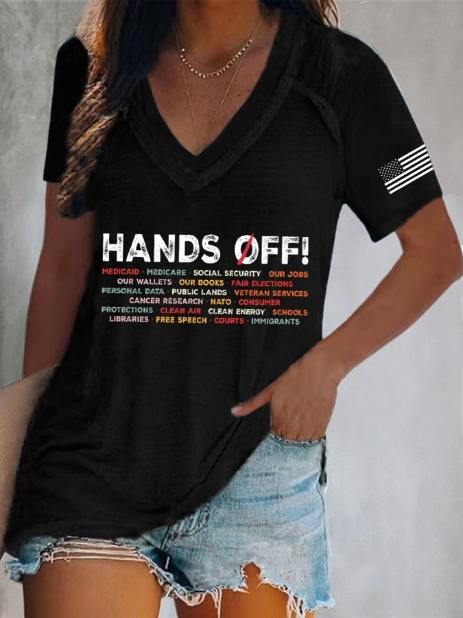 Women'S FDT “Hands Off” Print T-Shirt